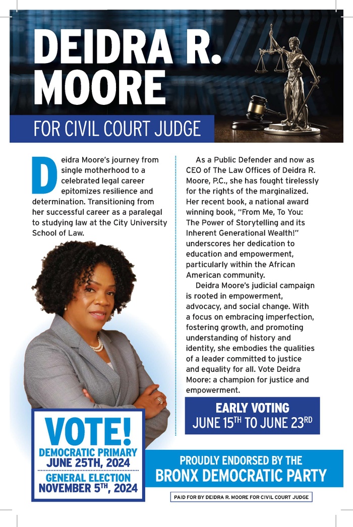 Deidra Moore: Championing Justice and Empowerment in Her Run for Bronx ...
